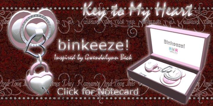 Second Life Marketplace - [b!] - key to my heart binky [pink] box